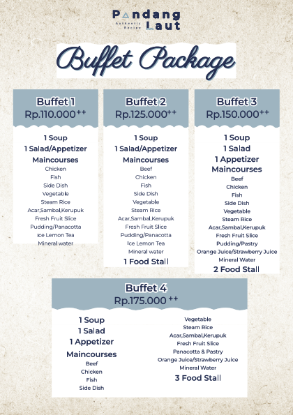 Menu - Pandang Laut | Restaurant | Balikpapan